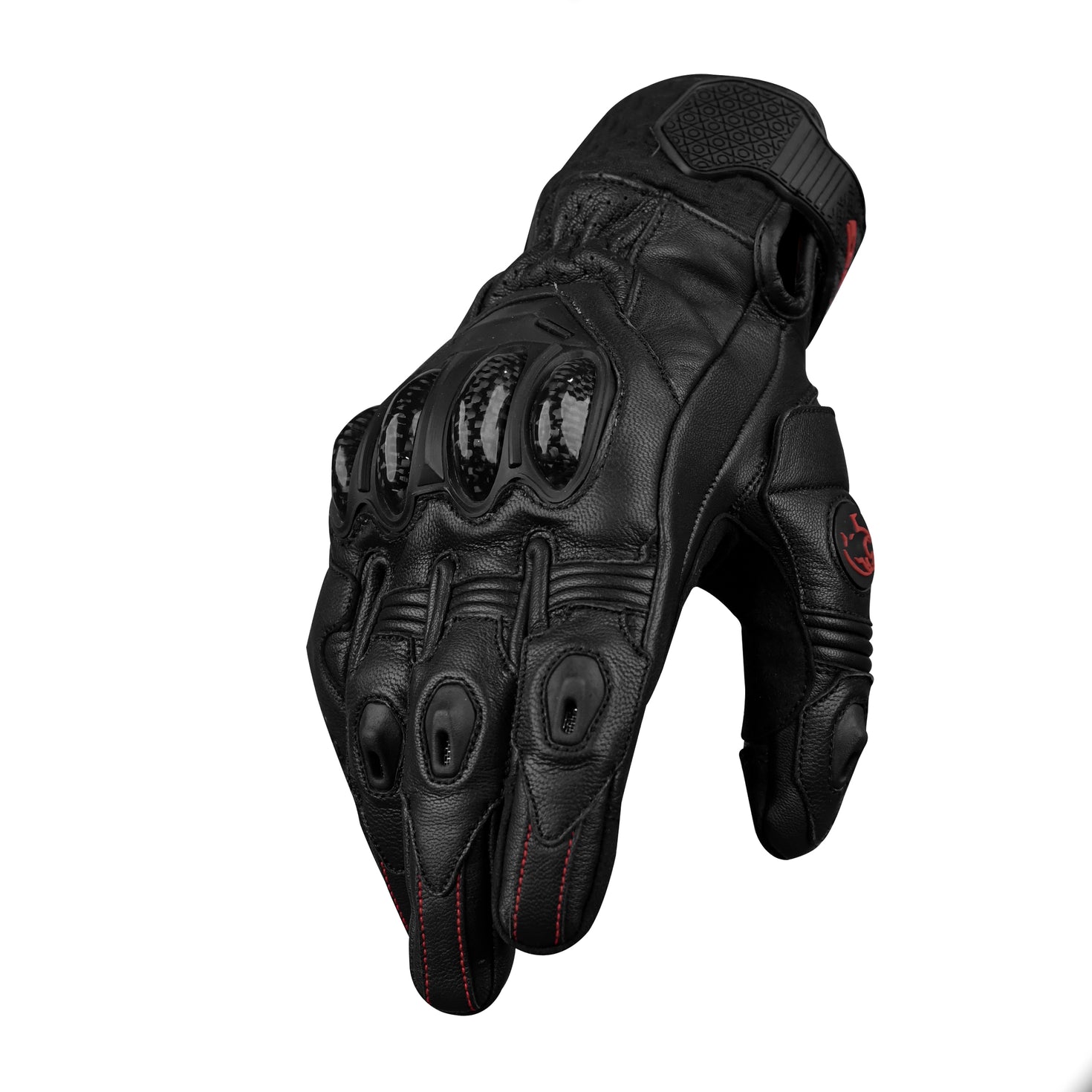 Gladiator Motorcycle Gloves Black: Genuine Leather | Jagwear