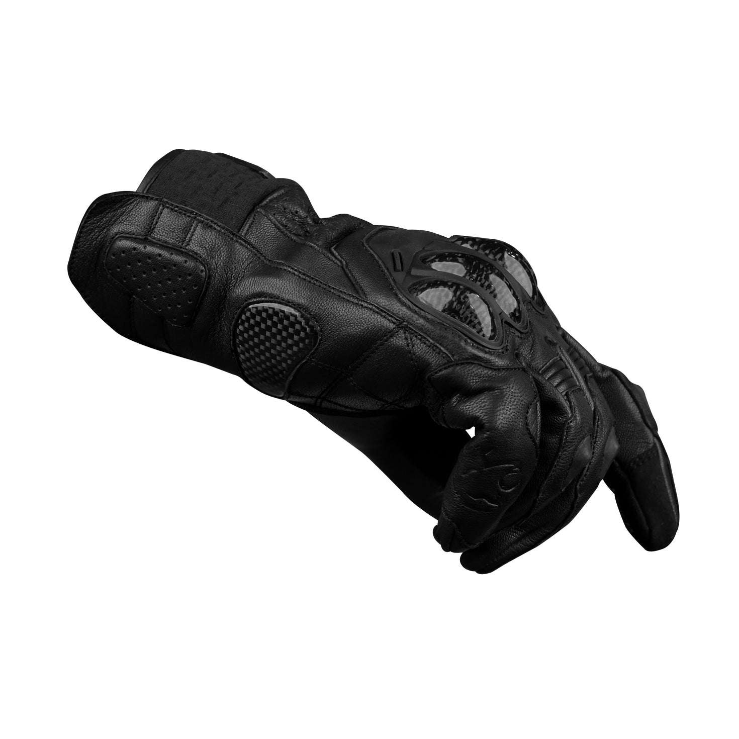Gladiator Motorcycle Gloves Black: Genuine Leather | Jagwear