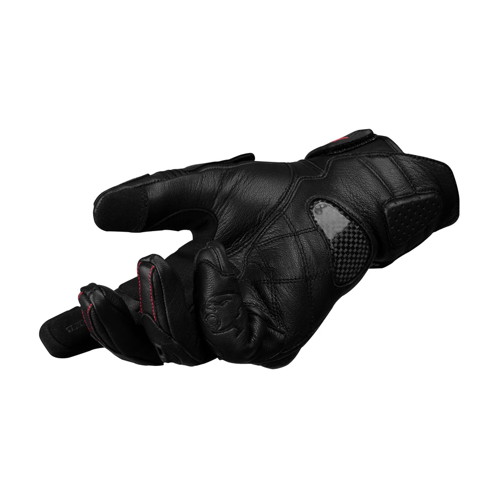Gladiator Motorcycle Gloves Black: Genuine Leather | Jagwear
